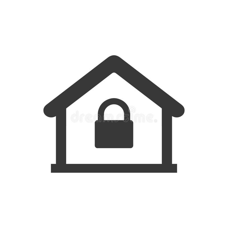 Home lock icon stock vector. Illustration of insurance - 134406601
