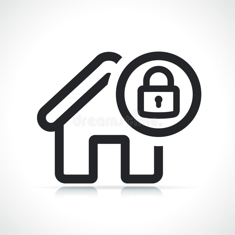 Home Lock Secure Icon Isolated Stock Vector - Illustration of icon ...