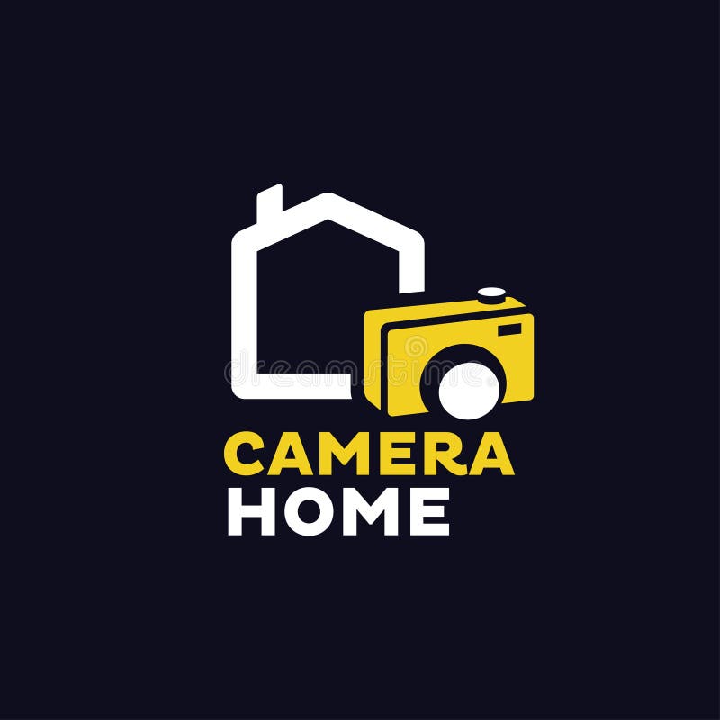 Home Logo with Camera and Background Stock Illustration - Illustration ...
