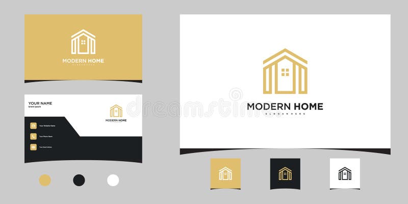Home Logo Design with Modern Style Lines. Premium Vector Stock ...