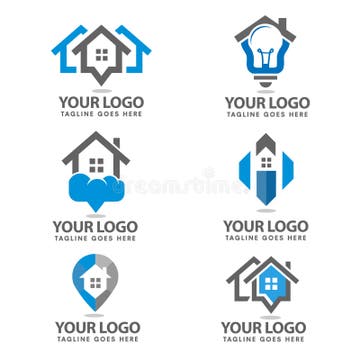 Home logo set design stock vector. Illustration of creative - 57428562