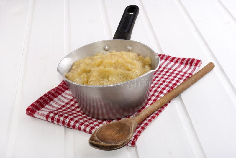 Home Made Apple Compote in a Pot Stock Image - Image of apple, compote ...