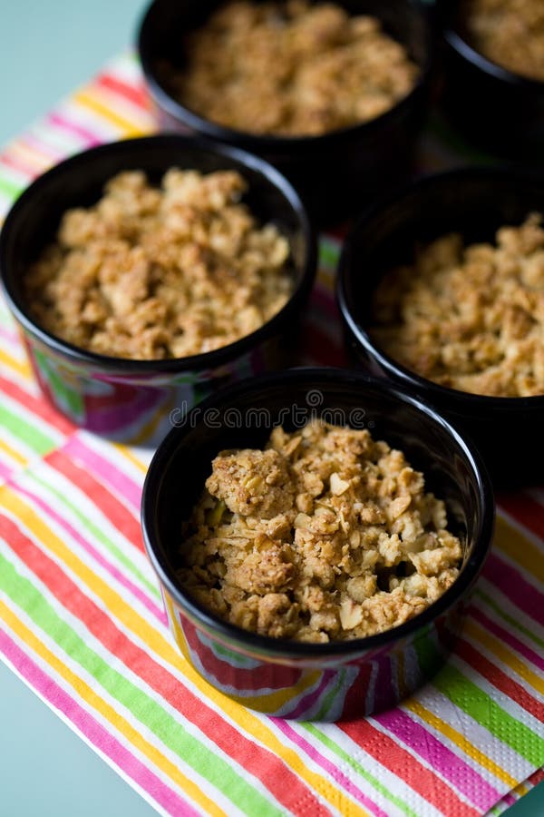Home made apple crumble stock photo. Image of cream, homemade - 17910388