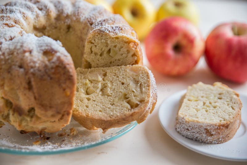 Apple Sponge Cake stock image. Image of apple, food - 102861259
