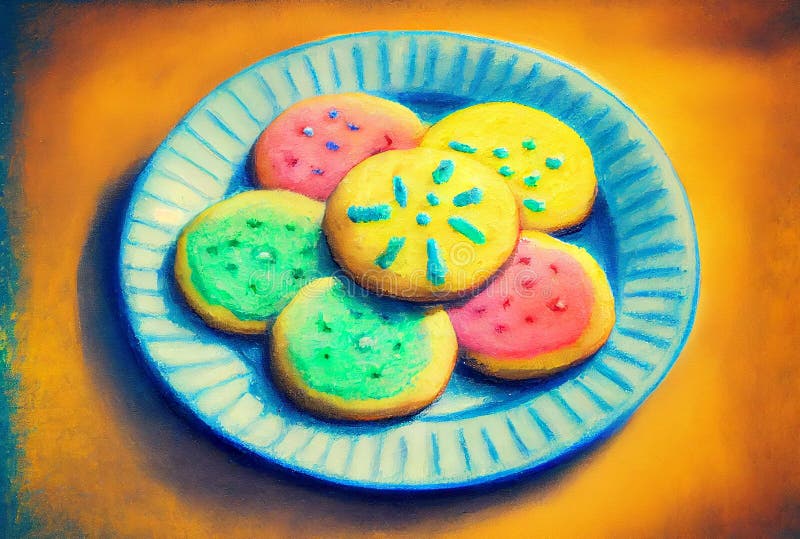 Home-made Biscuits Arranged on a Plate, Generative Ai Stock ...