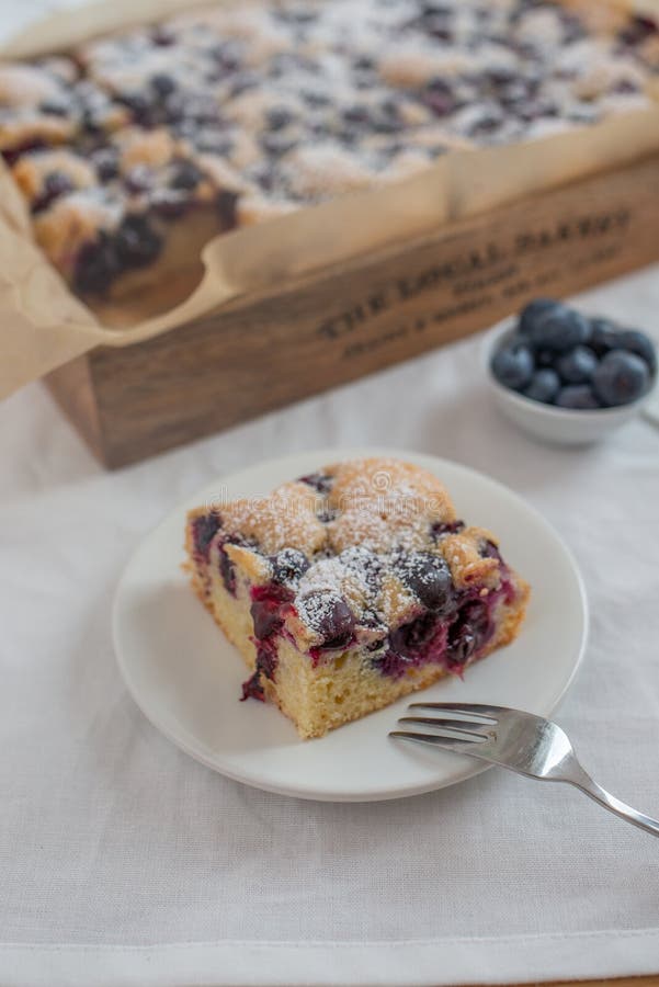 Home Made Blueberry Sponge Cake on a Table Stock Photo - Image of ...