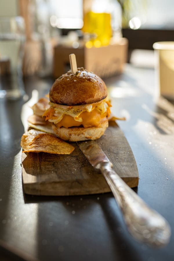 Home made cheeseburger stock image. Image of sandwich - 179144597