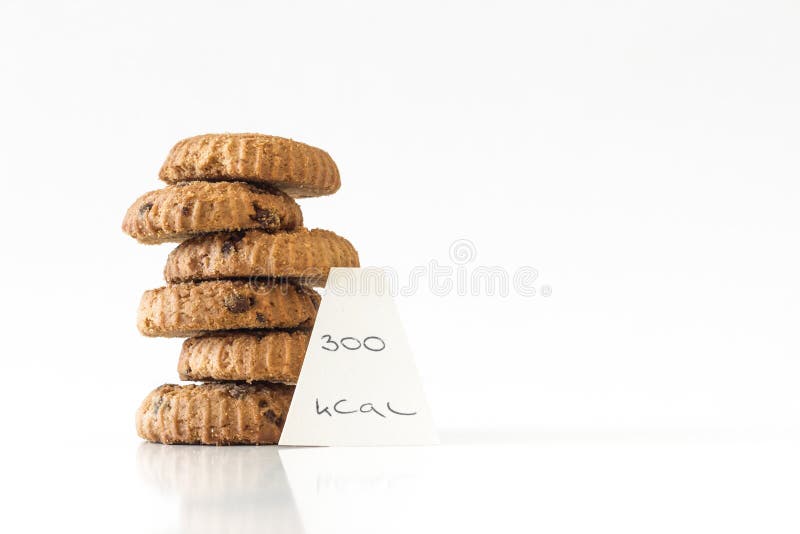 Home Made Chocolate Chip Cookies, Calorie Counting, Diet Concept Stock ...