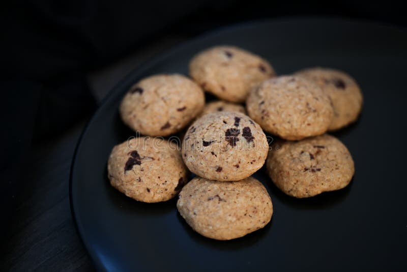 Paleo Chocolate Chip Cookie Recipe Coconut Flour Tapioca Stock Photos ...