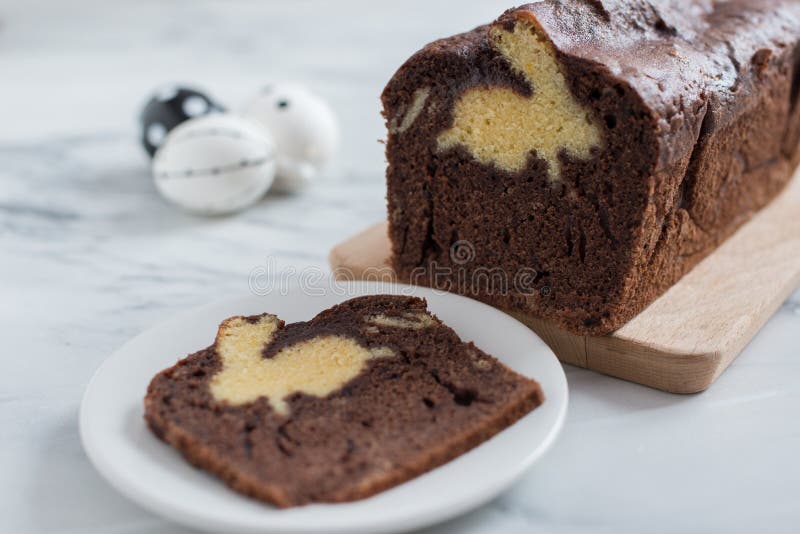 Easter Bunny Cake on a Plate Stock Image - Image of food, holiday ...