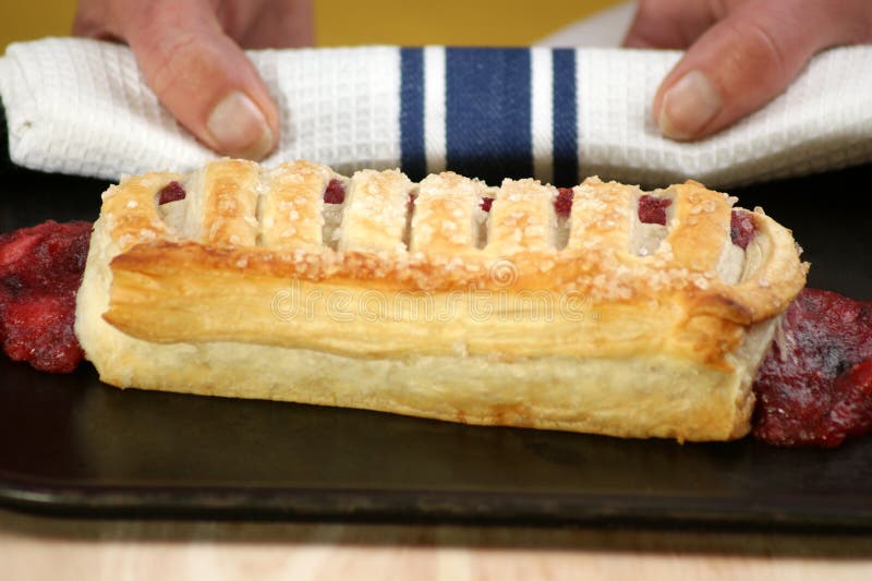 Home made fruit strudel stock image. Image of baking - 13137513