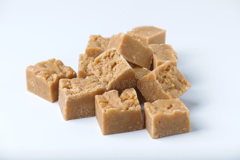 Home Made Fudge on White Background Stock Image - Image of closeup ...