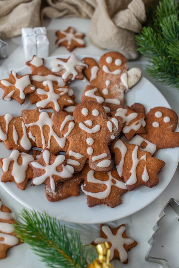 Home Made Gingerbread Cookies in the Form of Fabulous Gingerbread Men ...