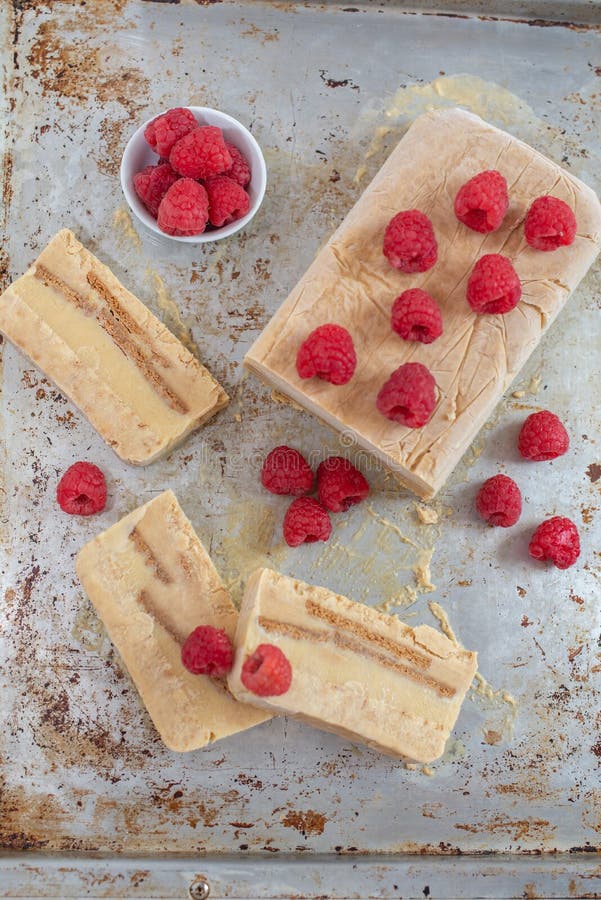 Home Made Ice Cream Semifreddo with Chocolate Stock Photo - Image of ...