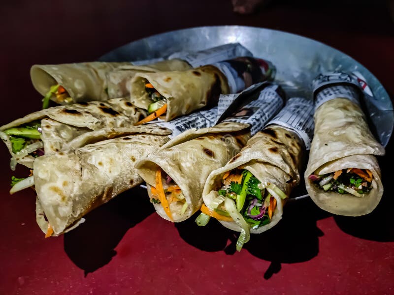 This is the Home Made Indian Style Egg Roll Close-up Shot in the ...