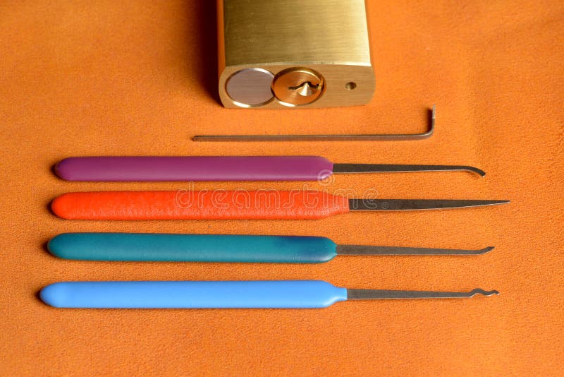 Home made lockpicks stock image. Image of mechanism, training - 65491659