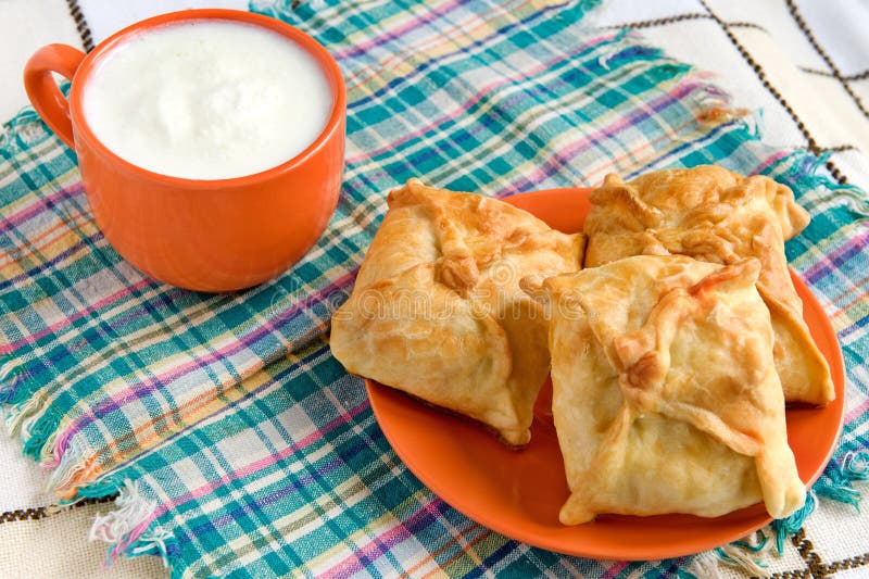 Home made patty with milk stock photo. Image of tasty - 20074266