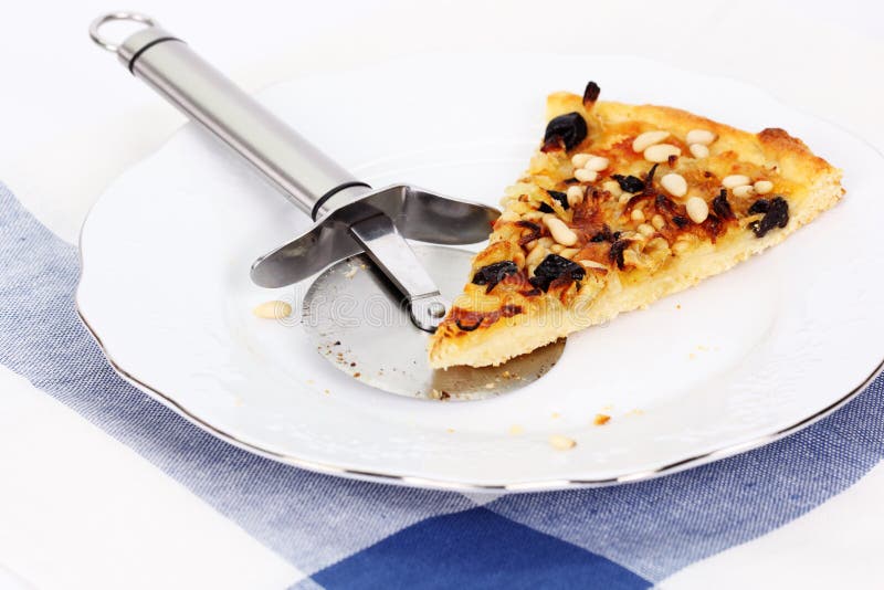 Home-made Pie with Onions Cheese and Cedar Nutlets Stock Image - Image ...
