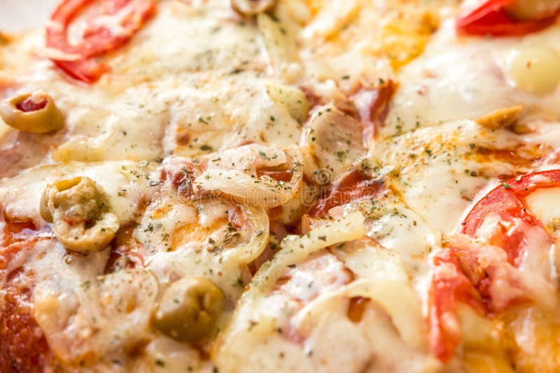 Home Made Pizza stock image. Image of mozzarella, delicious - 44570547