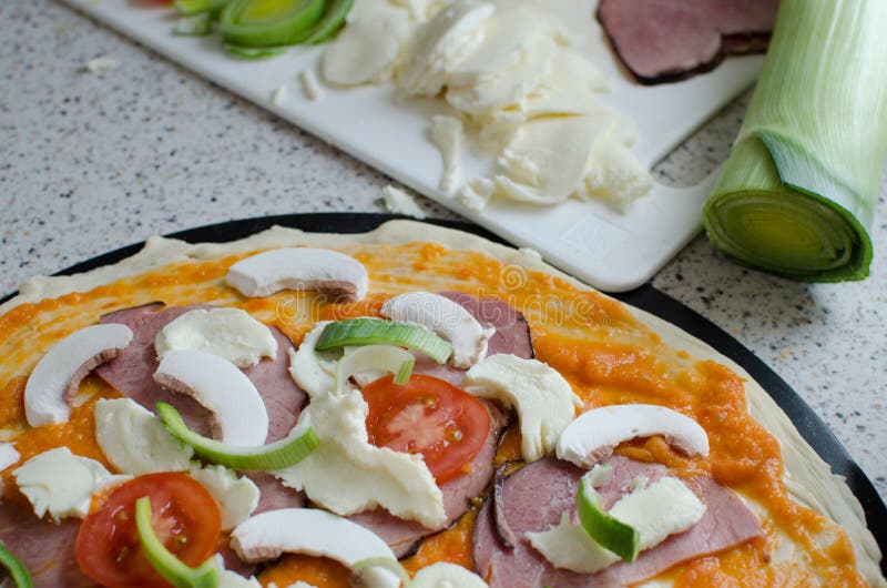 Home made pizza with soda stock photo. Image of food - 39930228