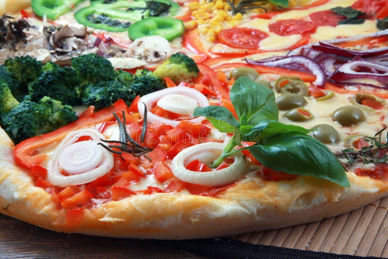 Home made pizza stock image. Image of refreshment, unhealthy - 42288999