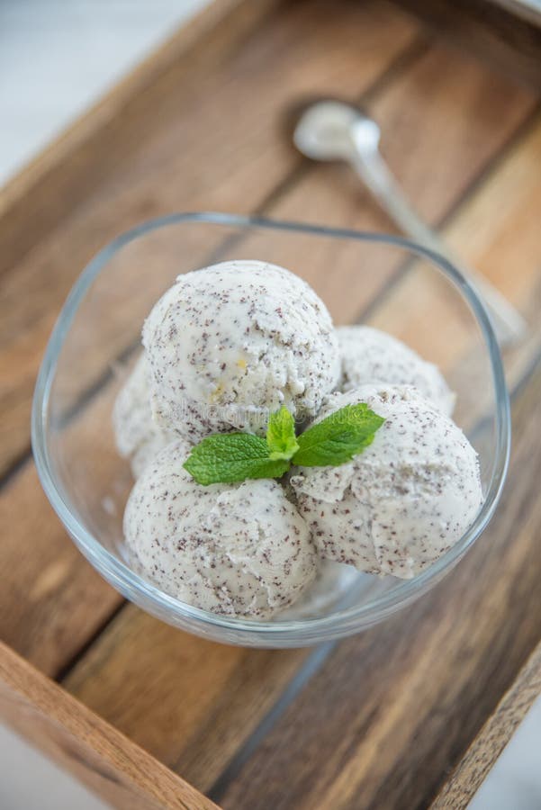 Home Made Poppy Seed Lemon Ice Cream Stock Photo - Image of flavor ...