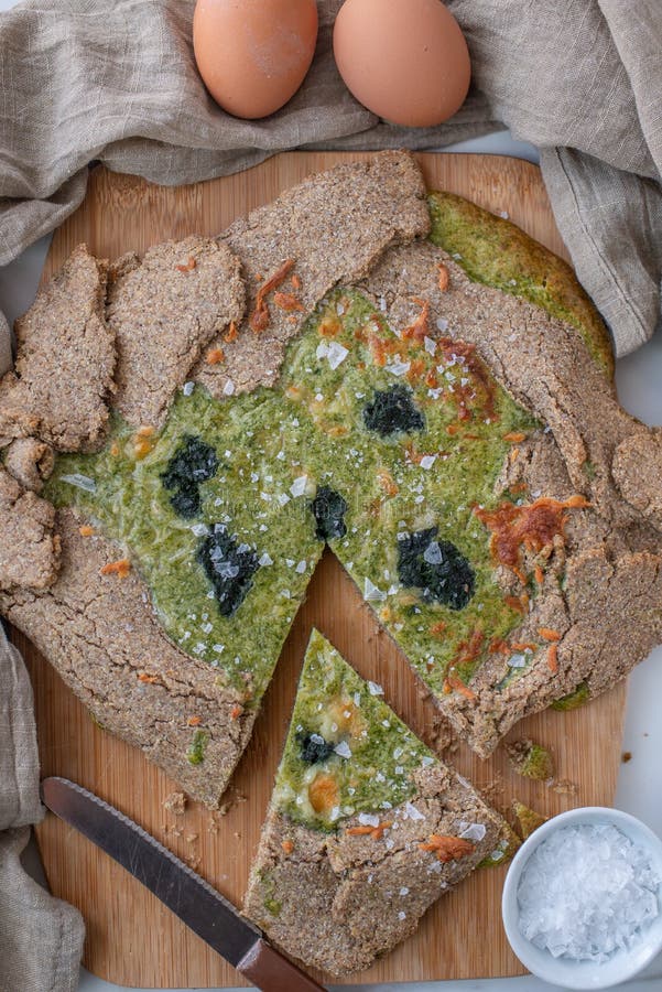 Home Made Quiche with Wild Garlic Stock Photo - Image of bake, dairy ...