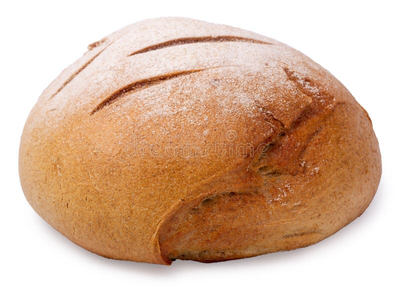 Home-made Round Bread Isolated Stock Image - Image of sesame, wheat ...