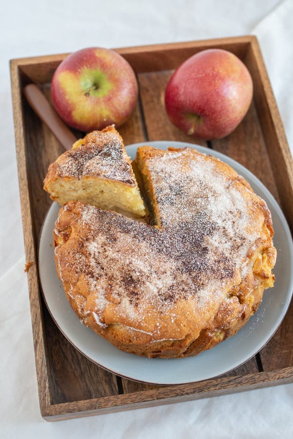 Home Made Sweet Apple Pie with Red Apples Stock Photo - Image of ...