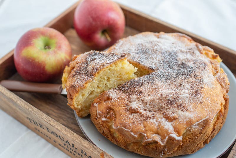 Home Made Sweet Apple Pie with Red Apples Stock Photo - Image of baked ...