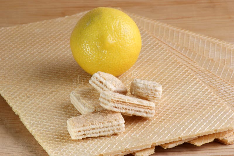 Home Made Wafer with Lemon Cream Stock Photo - Image of tasting ...