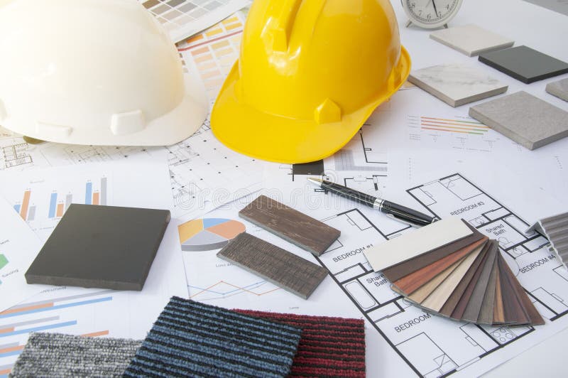 Home Materials for Engineer and Architec Stock Photo - Image of ...