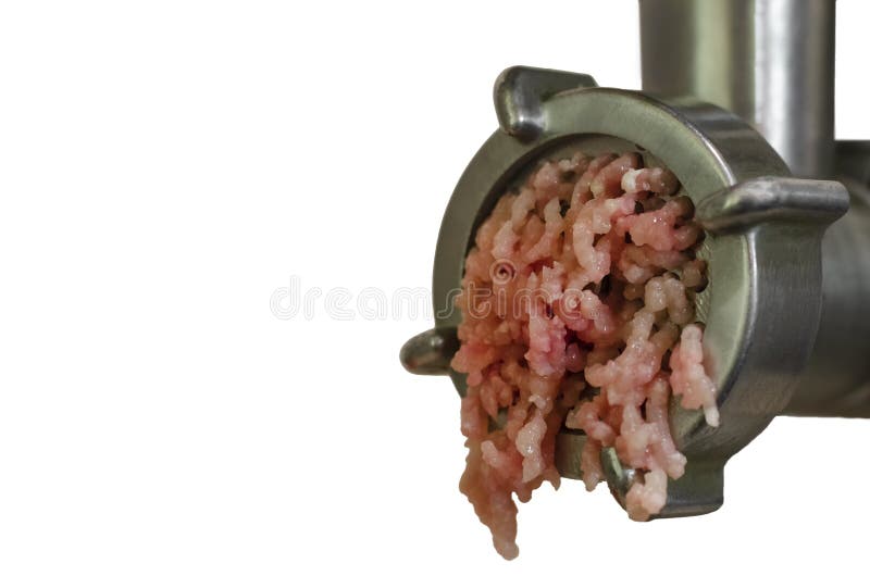 Home Meat Grinder Scrolls Minced Stock Photo - Image of preparation ...