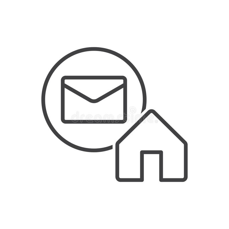 Home Message Icon stock vector. Illustration of estate - 394801822