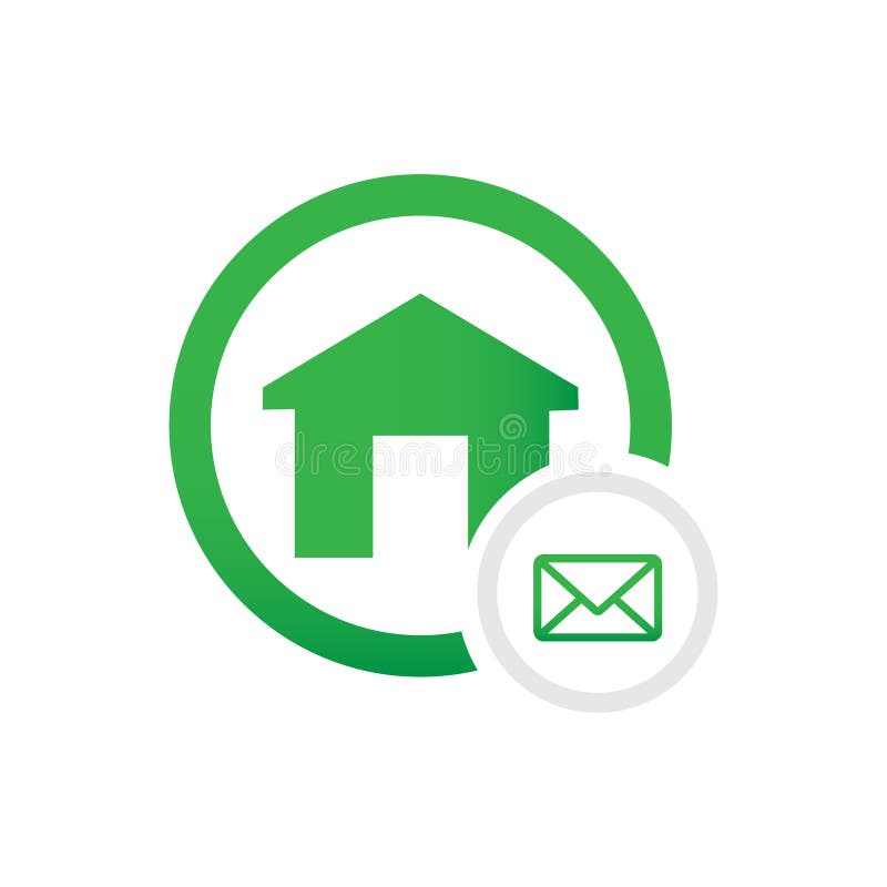 Home and Message Vector Icon Stock Vector - Illustration of vector ...