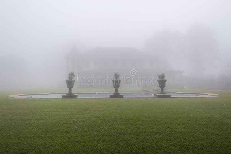 Home Mist Pool Mansion stock image. Image of mansion - 65240283