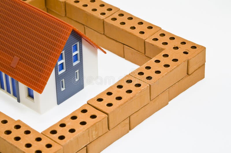 Home Model with Brick Protective Wall - House Construction and Safety ...