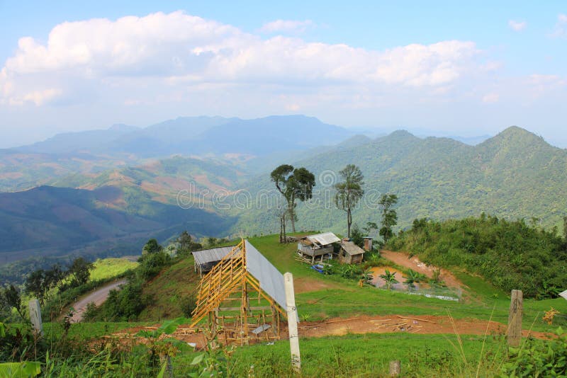 Home on mountain stock photo. Image of holiday, backpack - 39686494