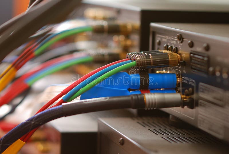Home movie theater cables stock image. Image of sound - 2700999