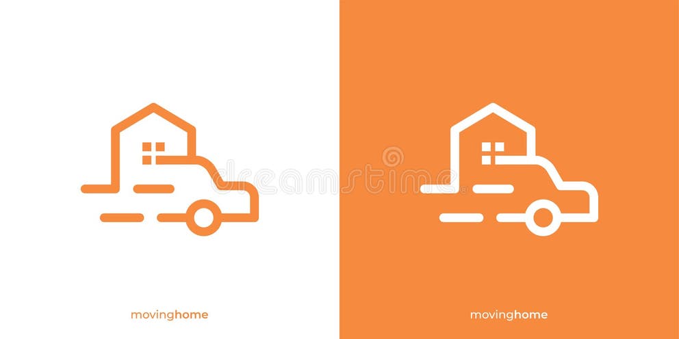 Creative Moving Home Logo. Home and Car Graphic Icons Stock ...