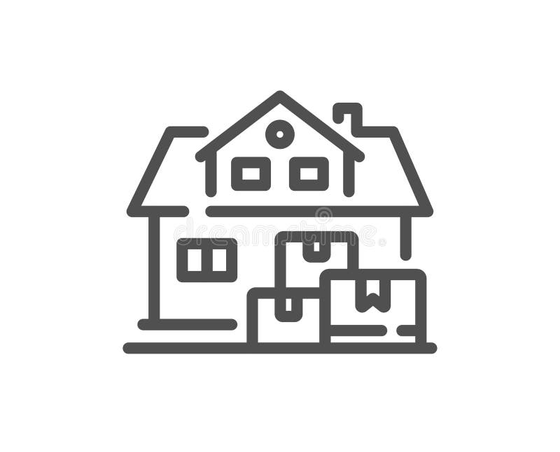 Moving Line Icons Collection. Relocation, Transition, Packers, Trucking ...