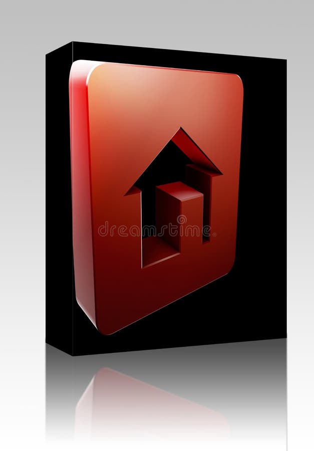 Home Navigation Icon Box Package Stock Illustration - Illustration of ...