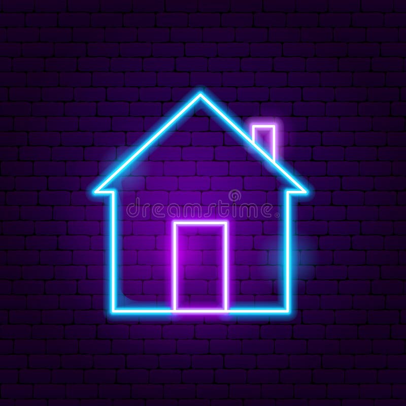 Home Neon Label stock vector. Illustration of electric - 166230166