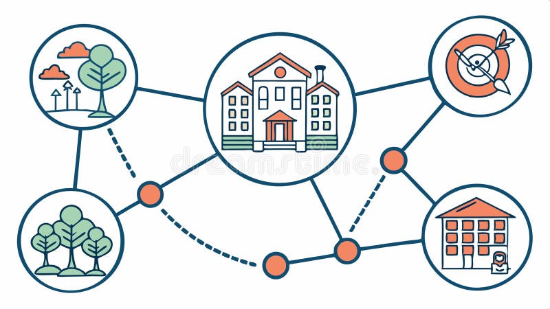 Home Network Connection Diagram, Smart Home and Digital Devices Vector ...