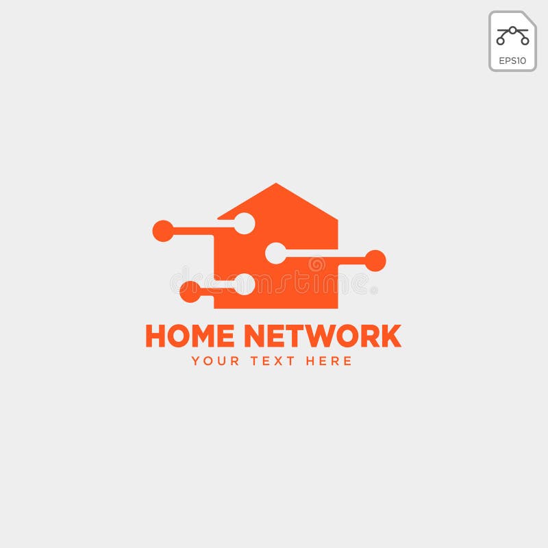 Home Network Connection Logo Template Vector Illustration Stock Vector ...