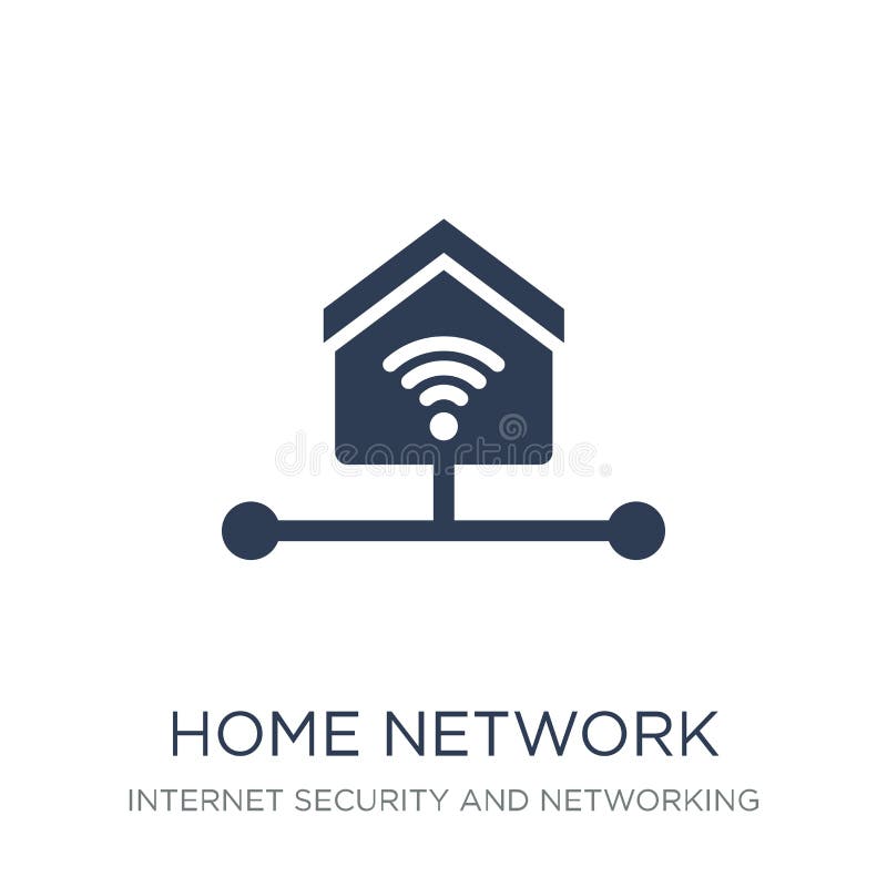 Home Network Icon. Trendy Flat Vector Home Network Icon on White Stock ...