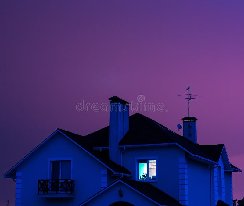 Home at night stock photo. Image of ownership, luxury - 26361036