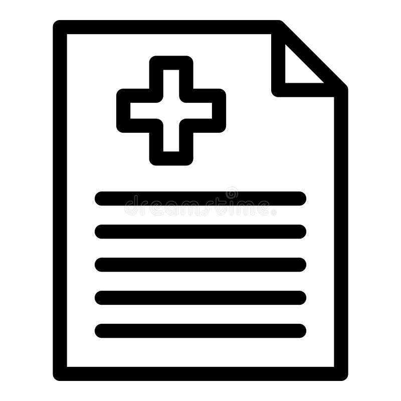 Medical Receipt Icon, Outline Style Stock Vector - Illustration of logo ...