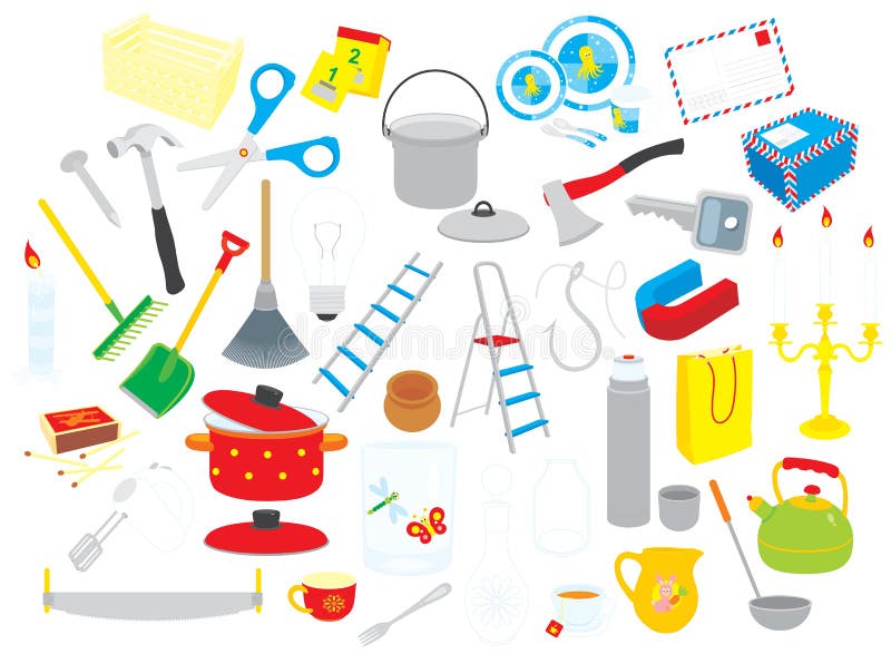 Home objects stock vector. Illustration of mixer, ladle - 21047155