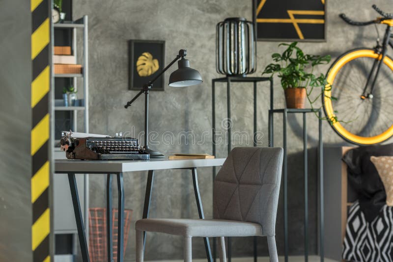 Home office area stock image. Image of hipster, design - 90307519
